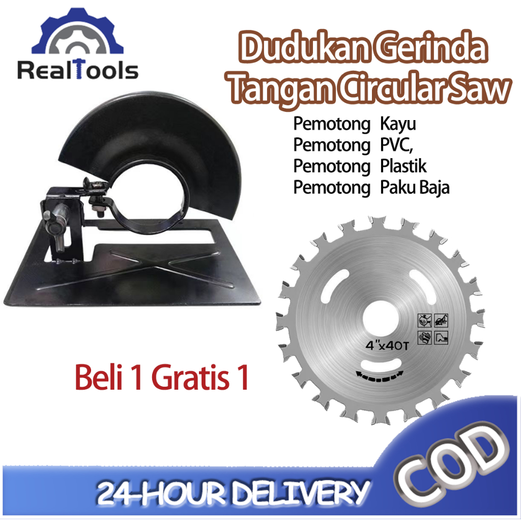 Jual RealTools Mata Gerinda Dua Mata Double 4*40T Circular Saw Potong Kayu 4inch | Shopee Indonesia