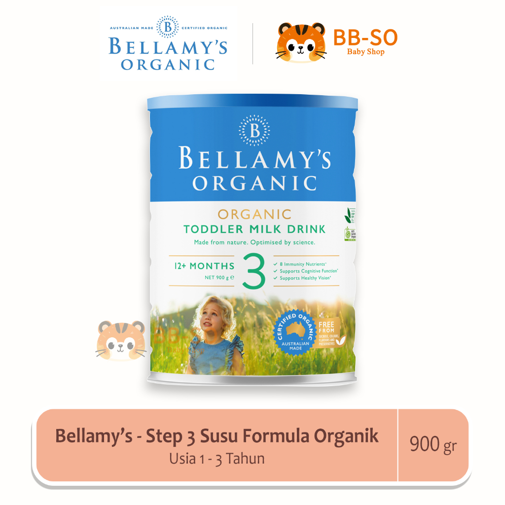 Jual Bellamys - Step 3 Susu Formula Organik Usia 1 - 3 Tahun 900 g ...
