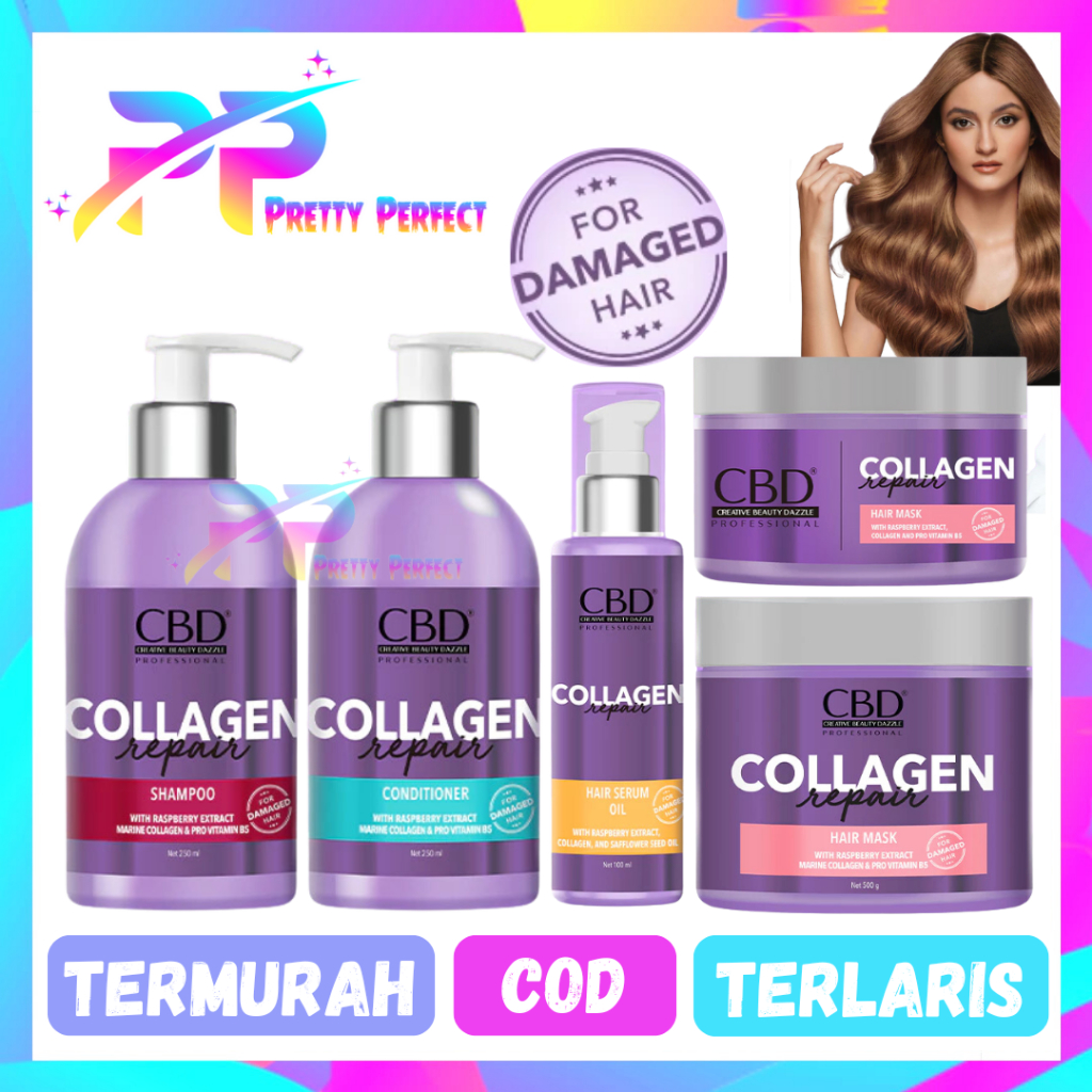 Jual CBD Collagen Repair Series Hair Mask / Shampoo / Conditioner ...