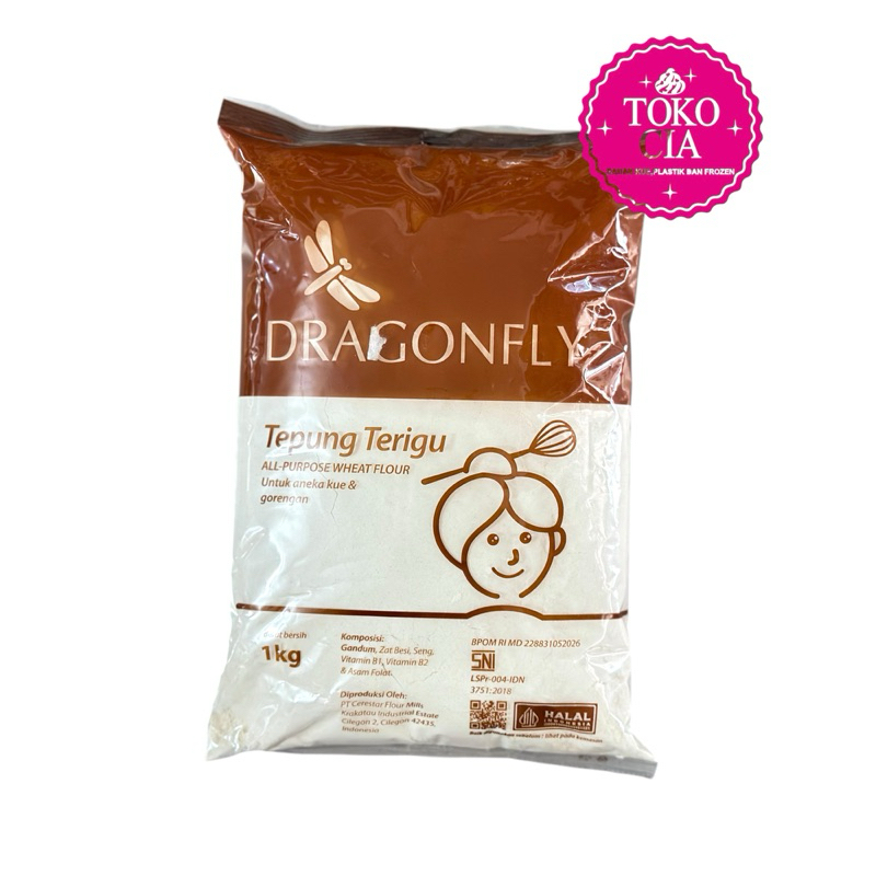 Jual Dragonfly Tepung Terigu All-Purpose Wheat Flour 1kg | Shopee Indonesia