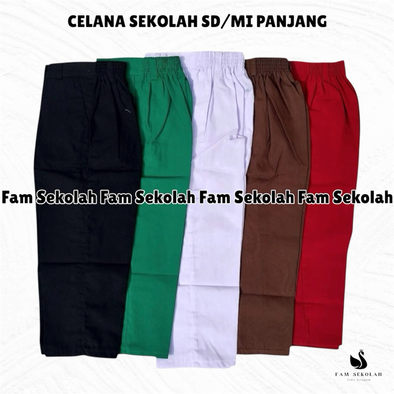 Jual CELANA PANJANG Sekolah SD MI Laki SD Seragam Sekolah SD MERAH PUTIH HITAM HIJAU COKLAT ...