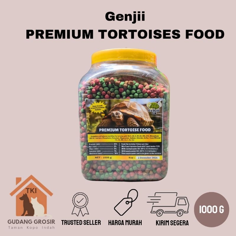 Jual Genjii Premium Tortoise Food 1Kg Pelet Pakan Kura-Kura Premium 1Kg ...