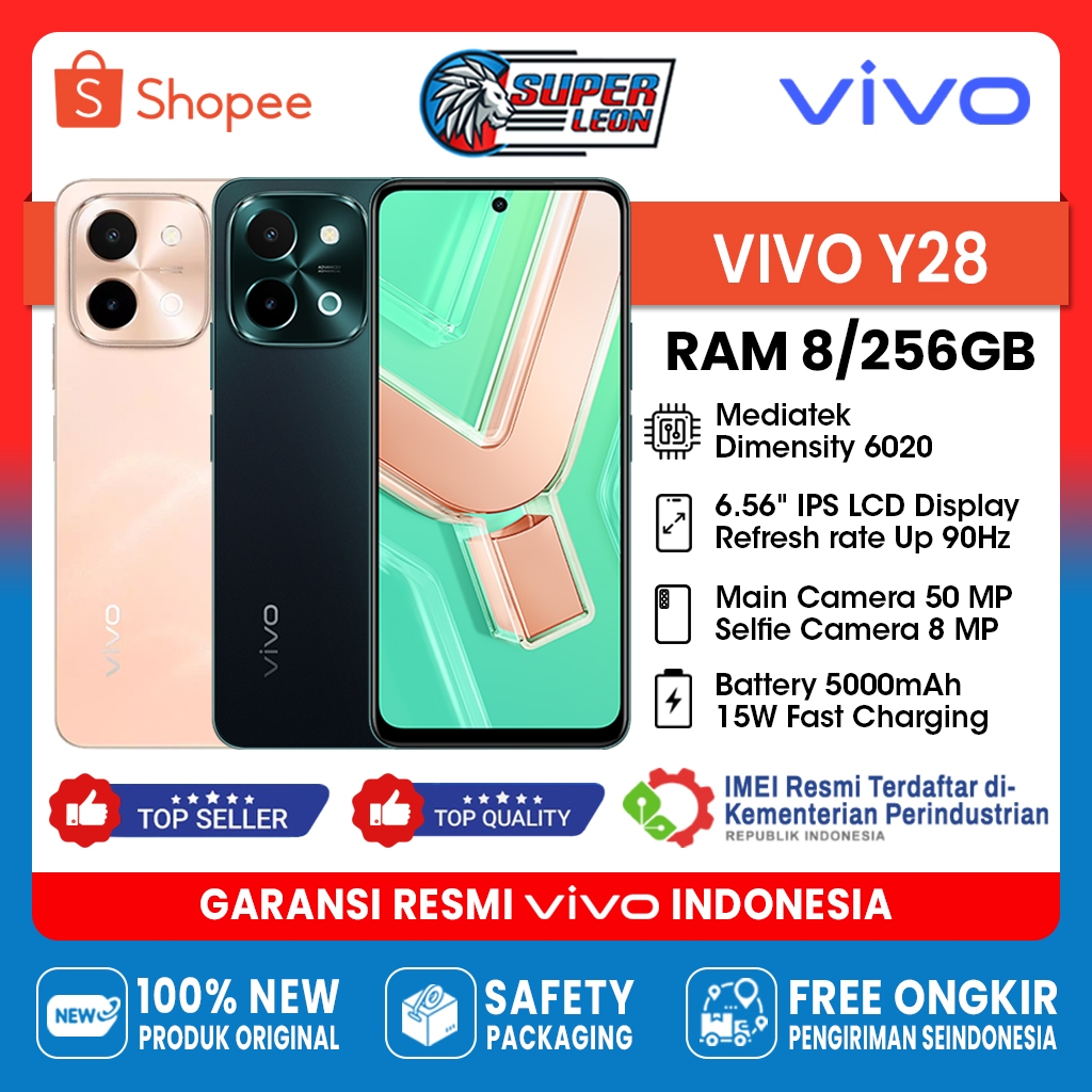 Jual Vivo Y28 [6GB+128GB] [8GB+128GB] [8GB+256GB] - Garansi Resmi 1 Tahun | Shopee Indonesia