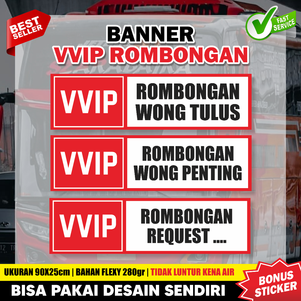 Jual Banner VVIP Rombongan | Shopee Indonesia