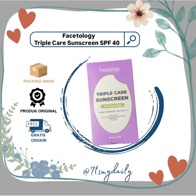 Jual Facetology Triple Care Sunscreen SPF 40 | Shopee Indonesia