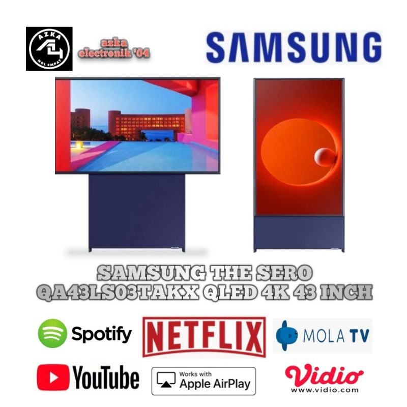 Jual SAMSUNG THE SERO QA43LS03TAKX QLED 4K 43 INCH | Shopee Indonesia