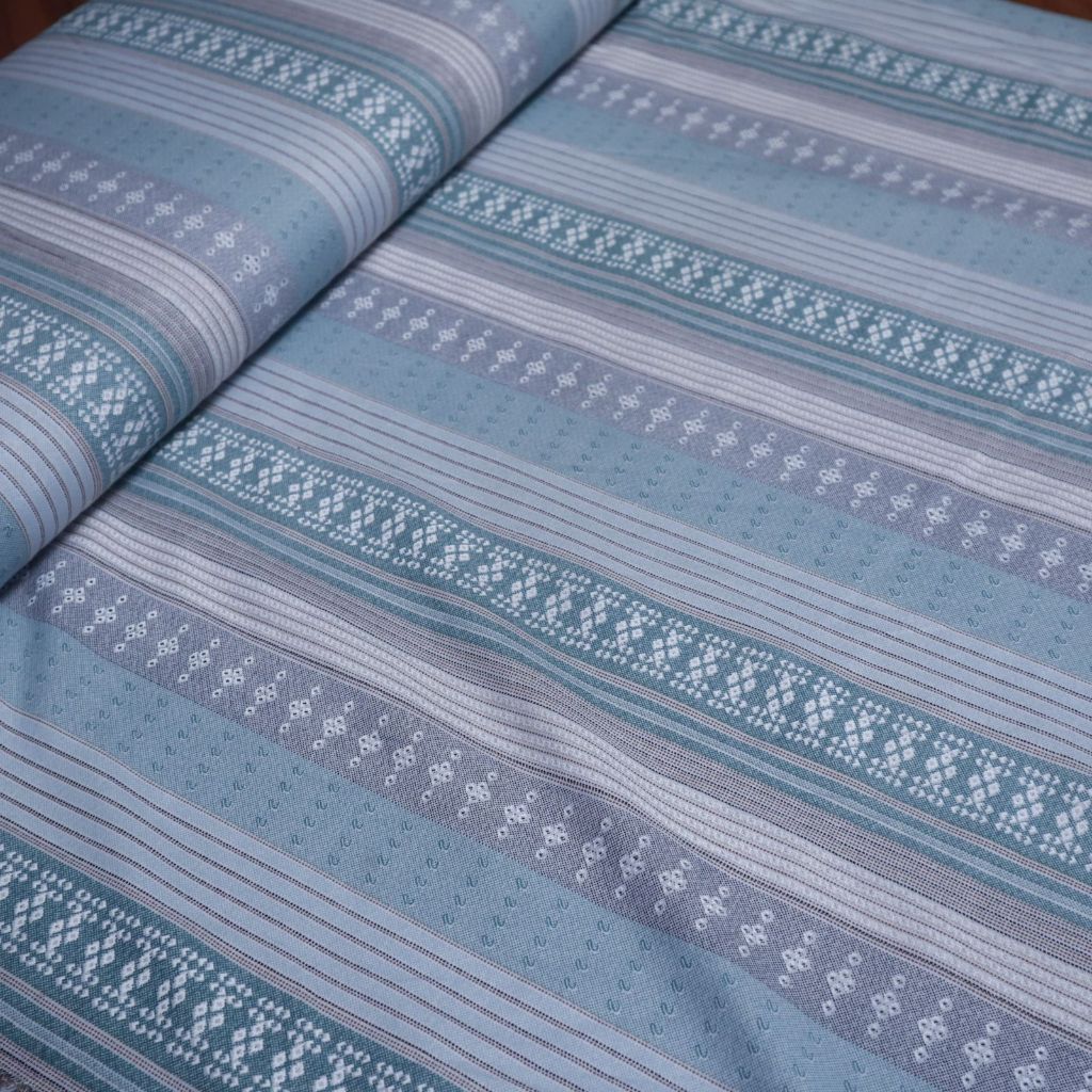 Jual kain katun salur premium / kain yarn dyed full katun per 50 cm ...