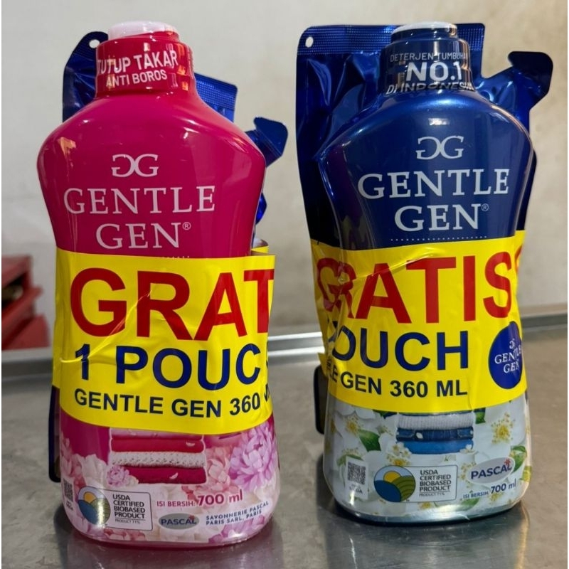 Jual Gentle Gen Deterjen Cair Konsentrat 700ML FREE Gentle Gen Pouch ...
