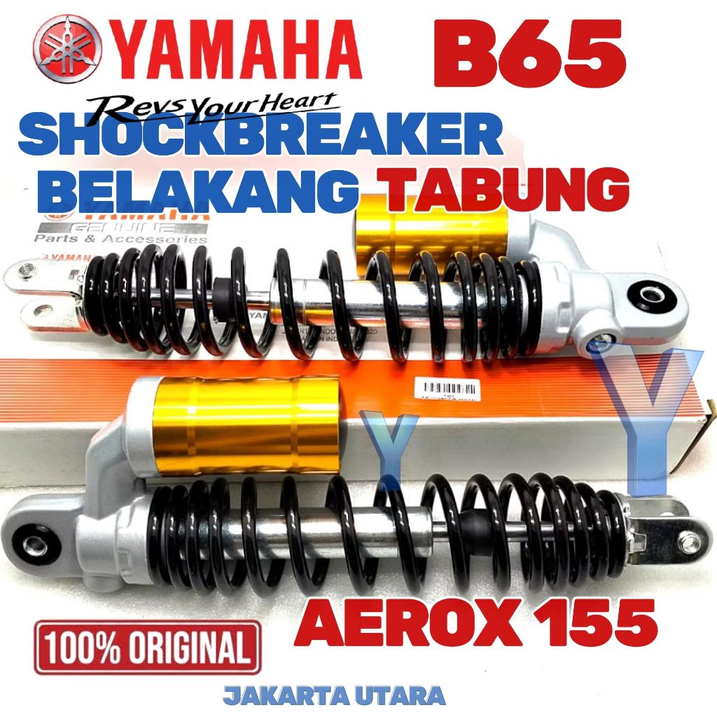 Jual SHOCKBREAKER YAMAHA B65 TABUNG AEROX 155 ORIGINAL BELAKANG UKURAN 300/305MM HARGA SEPASANG ...