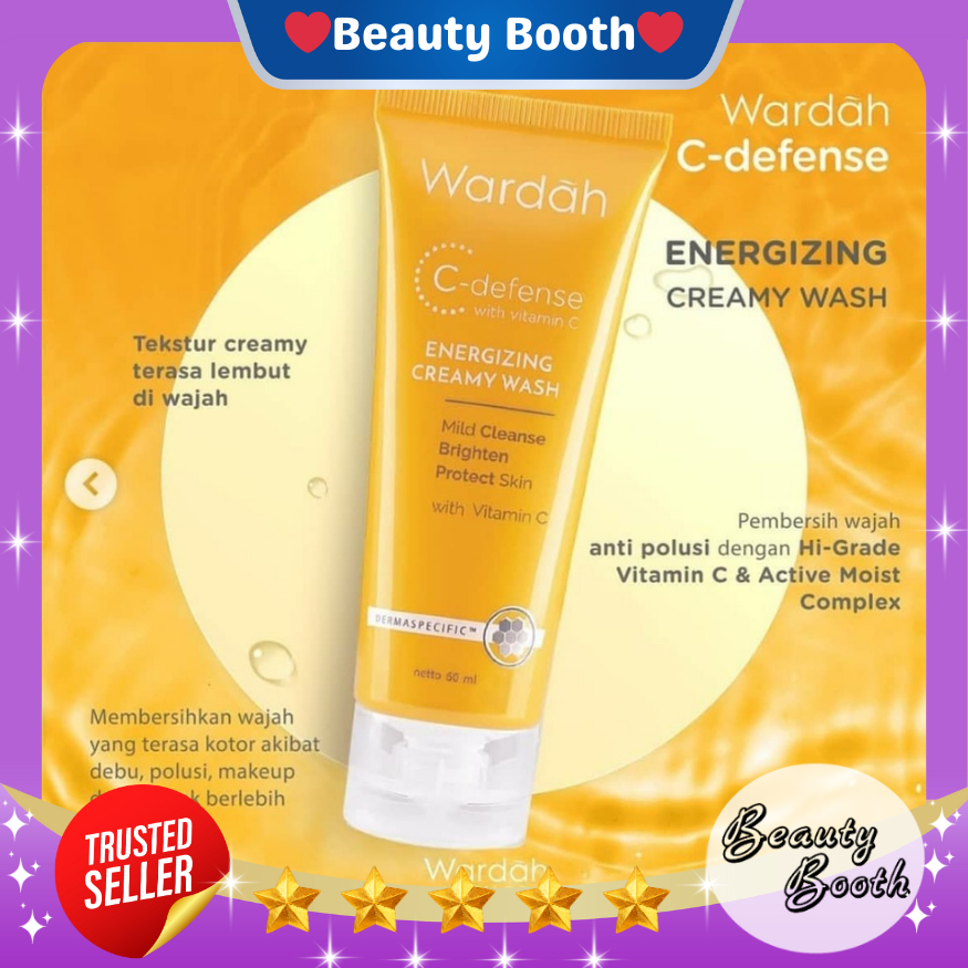 Jual WARDAH C-Defense Energizing Creamy Wash 60ml / Wardah Creamy Wash ...
