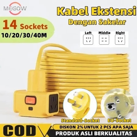 Jual 【COD】10/20/30/40 Meter Kabel Sambungan Multi Fungsi Colokan Kabel ...