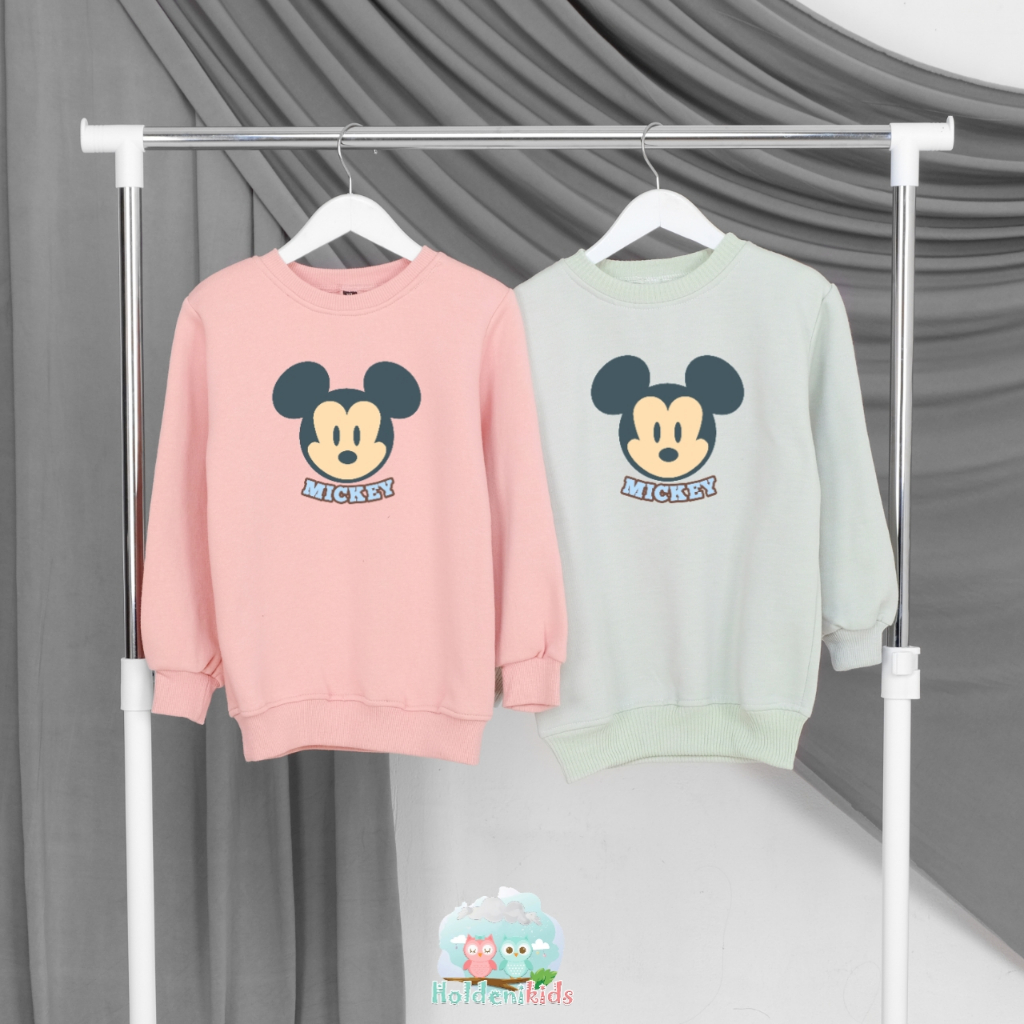 Jual sweater crewneck anak motif lucu perempuan laki laki mickeymouse ...