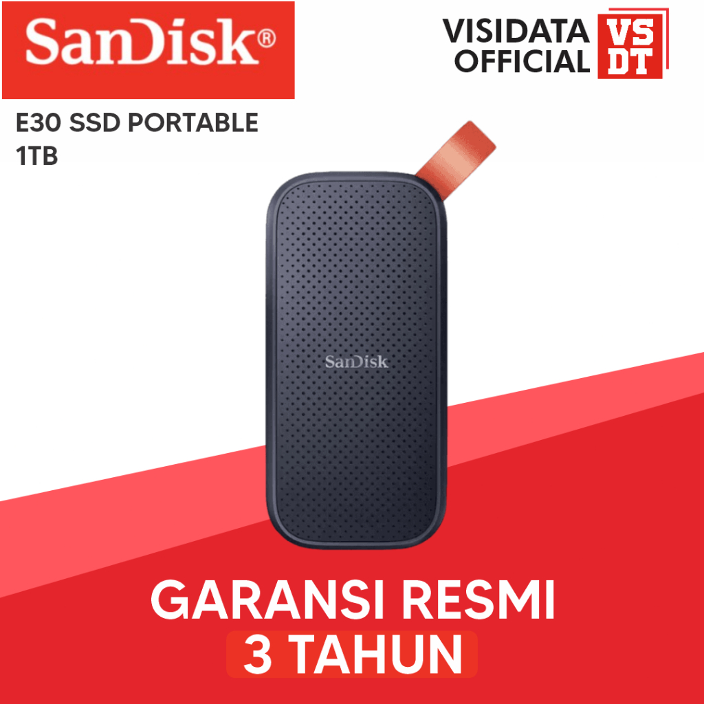 Jual SanDisk E30 SSD Portable USB 3.2 1TB | Garansi Resmi | Shopee Indonesia