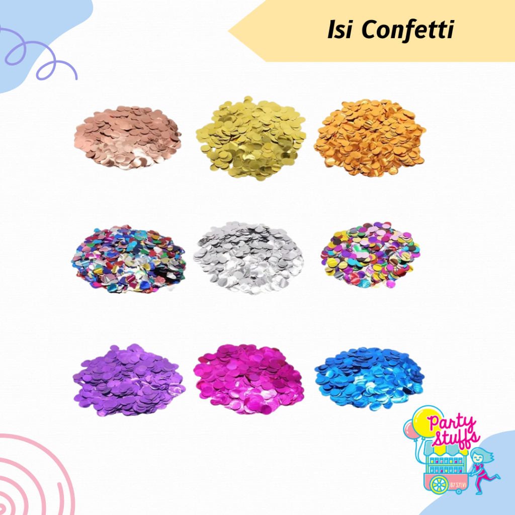 Jual Isian confetti kilap | Confetti saja | Confetti gold silver ...