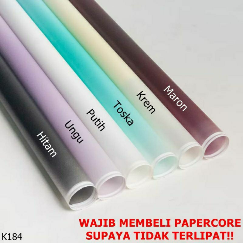 Jual Kertas Cellophane Lis Putih Gradasi K184-700 [Isi 5 Lembar Sudah Termasuk Paper core ...