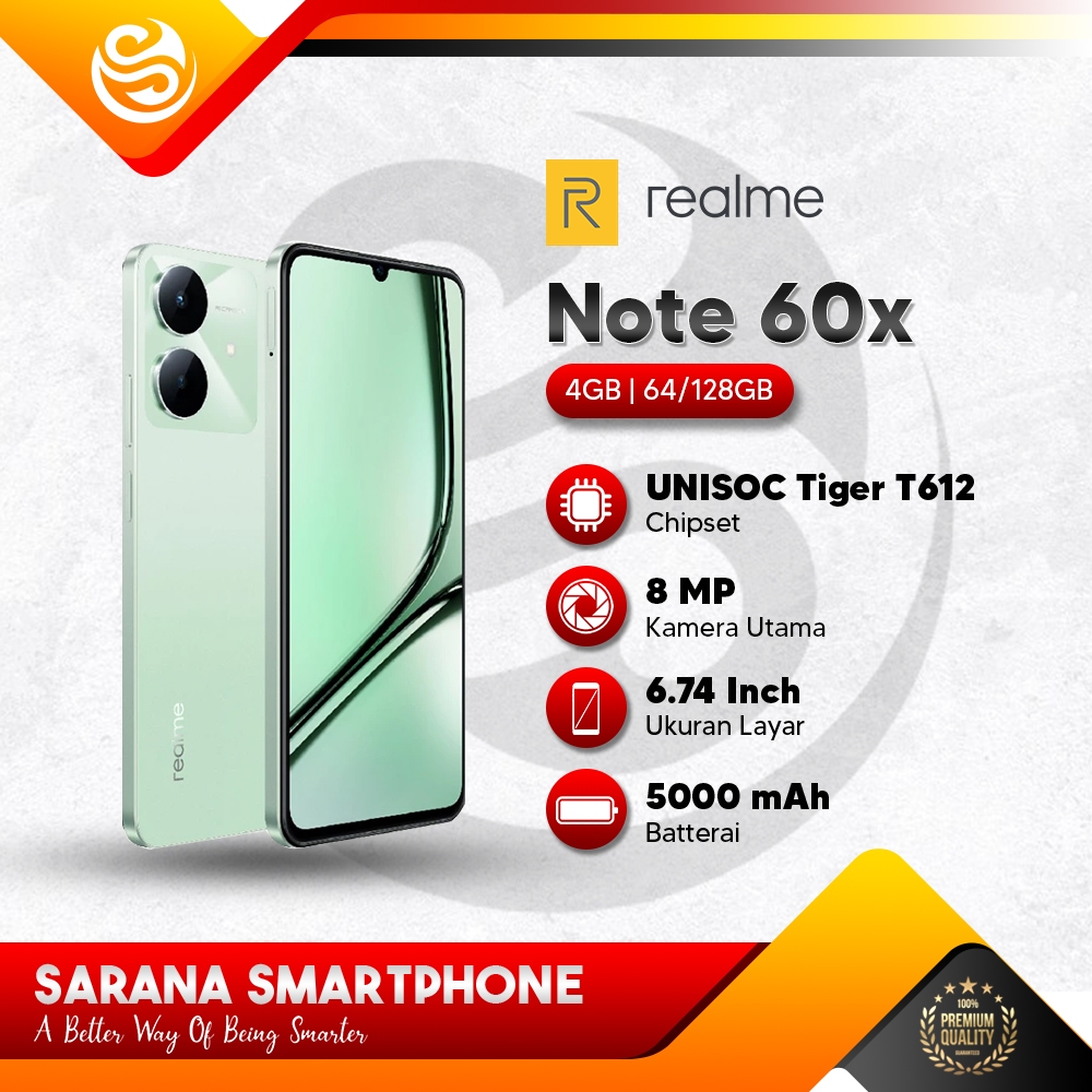 Jual Realme Note 60x 4GB 64GB 128GB Rangka Metal Tahan Banting Batrai ...
