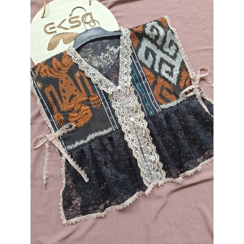 Jual Tenun Vest (Vest Kekinian / Vest Brukat / Outer / Rompi / Baju ...