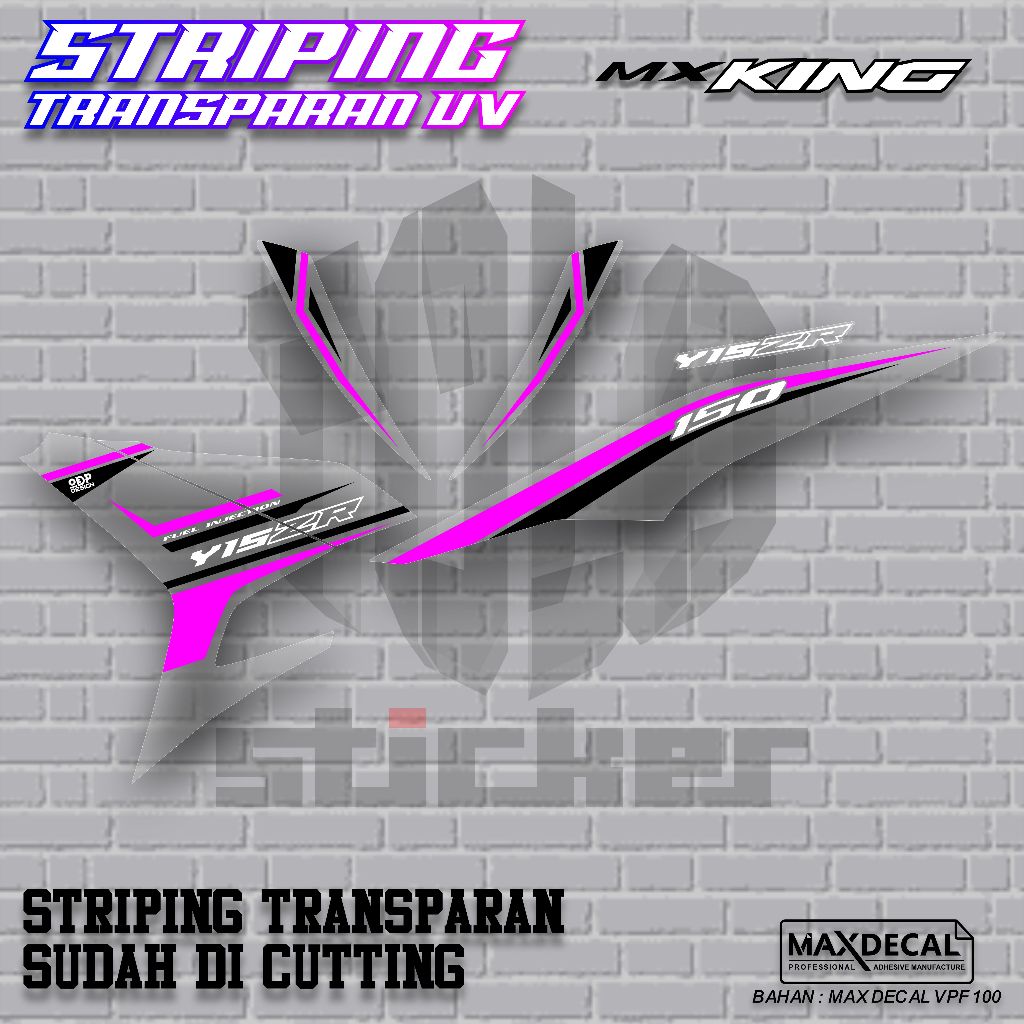 Jual Striping Transparan Mx-King 150 Model Minimalis Bahan Maxdecal-MX7 | Shopee Indonesia