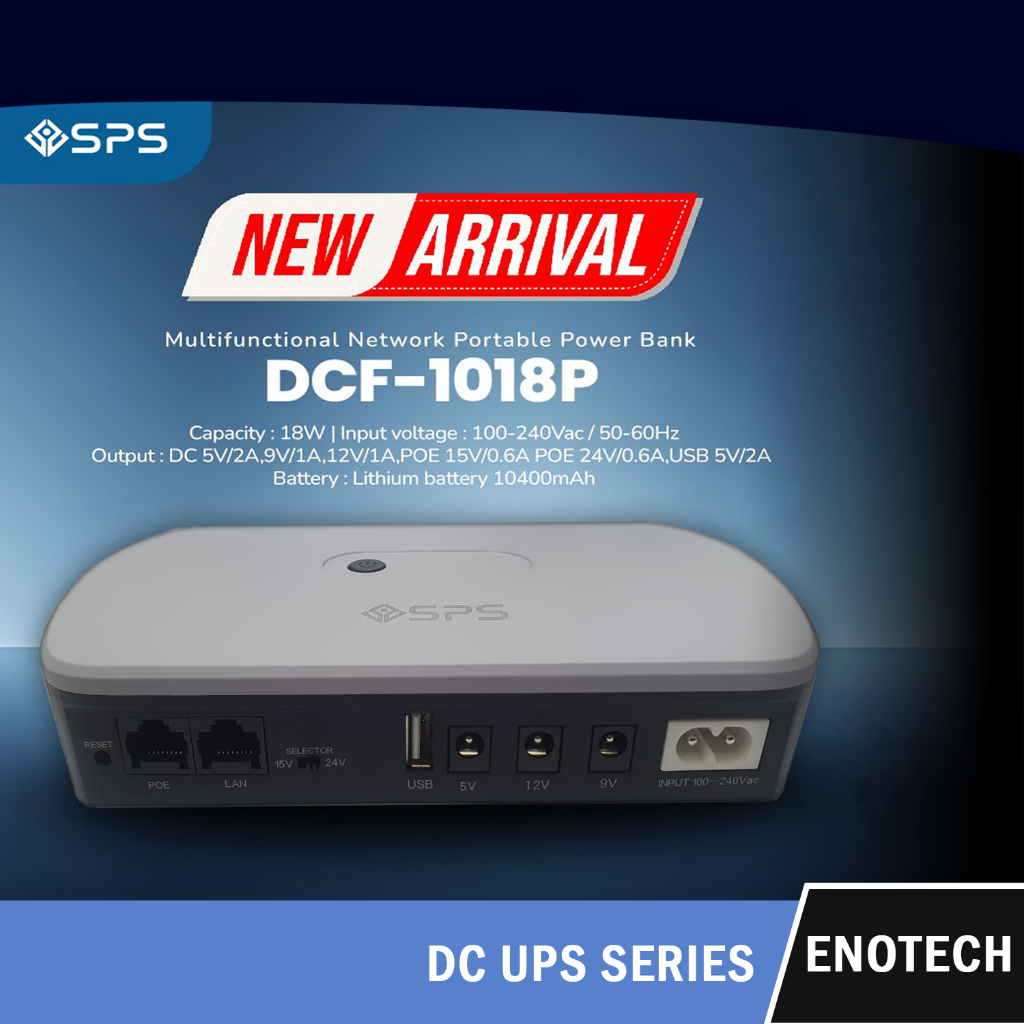 Jual UPS DC SPS DCF-1018P POE 18W Portable Power Bank 2A Lithium Battery | Shopee Indonesia