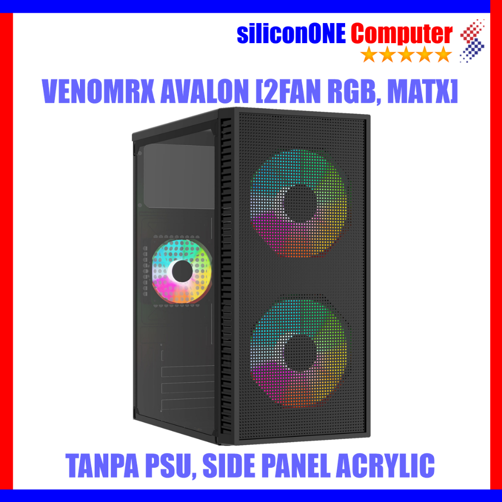 Jual VenomRX Avalon 2FAN RGB M-ATX Acrylic Side Panel Case | Shopee ...