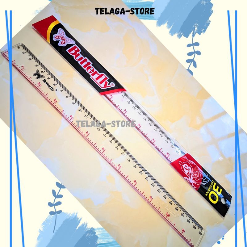 Jual Penggaris plastik / penggaris butterfly 30 CM | Shopee Indonesia