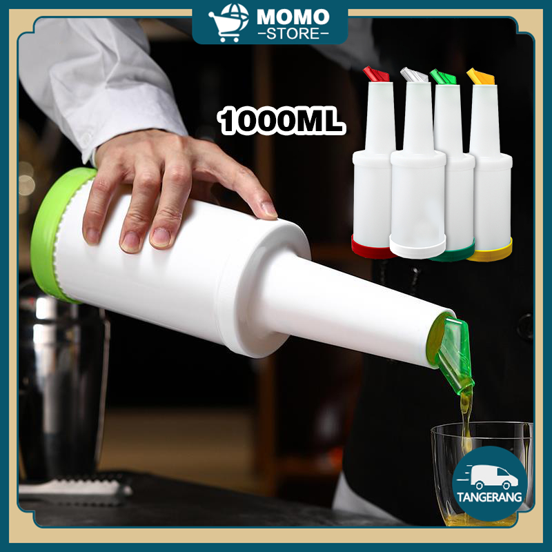 Jual Botol Sirup 1000ml Plastik PE Botol Gula Cair 1 Liter Wadah Cairan ...