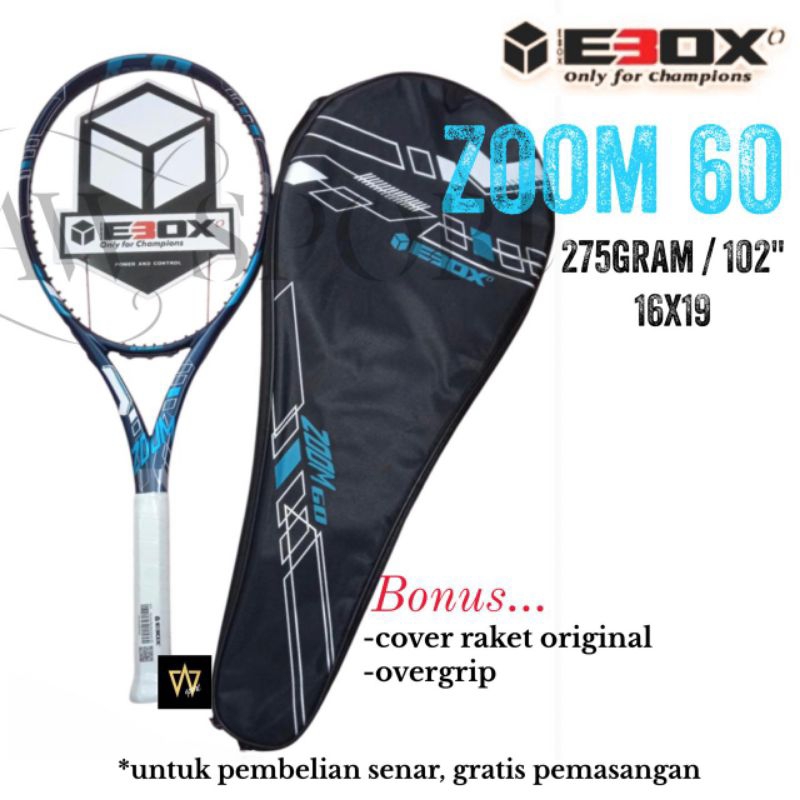 Jual Raket Tenis Ebox Zoom 60 102" 275g Original | Shopee Indonesia