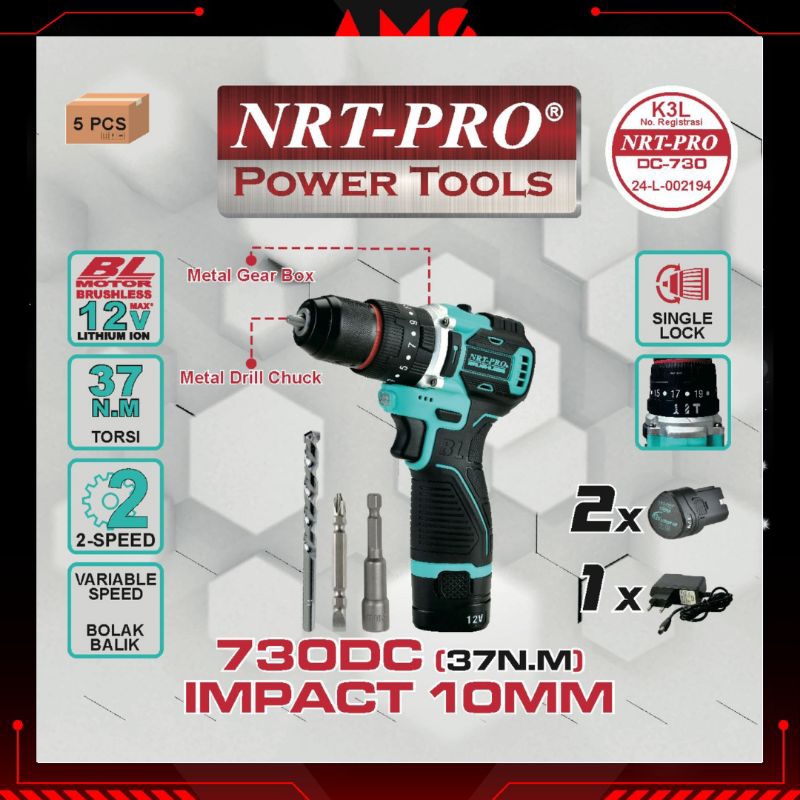 Jual BOR CORDLESS / BOR BRUSHLESS SCREW DRILL HAMMER 20V 10MM 730 DC ...