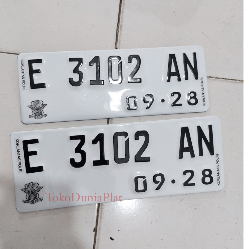 Jual cetak angka plat nomor motor baut tanam lipat angka PUTIH BARU ...