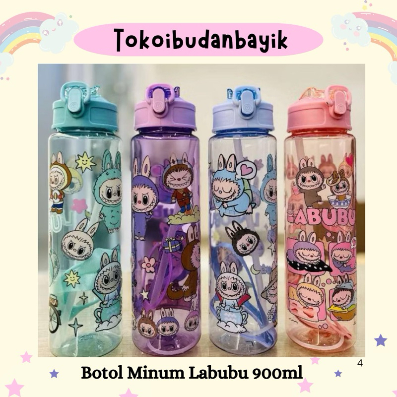 Jual BOTOL MINUM ANAK LABUBU& SANRIO 900ml/botol minum anak | Shopee ...