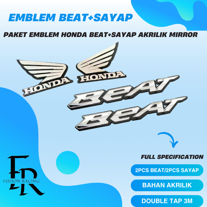 Jual PAKET SPECIAL EMBLEM HONDA SAYAP WINGS DAN HONDA BEAT 1 PAKET ISI ...
