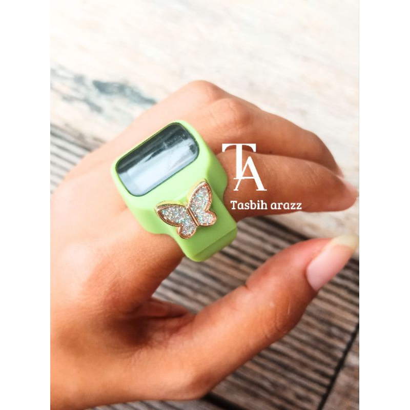 Jual Tasbih araz tasbih digital cincin led warna hijau muda | Shopee ...