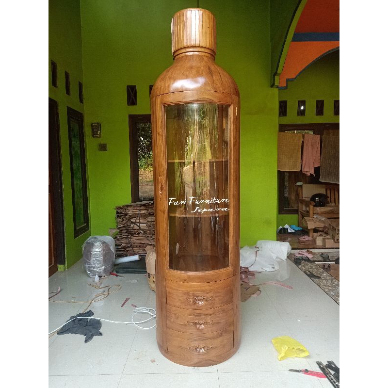 Jual Lemari Botol Pajangan Furniture Jepara | Shopee Indonesia