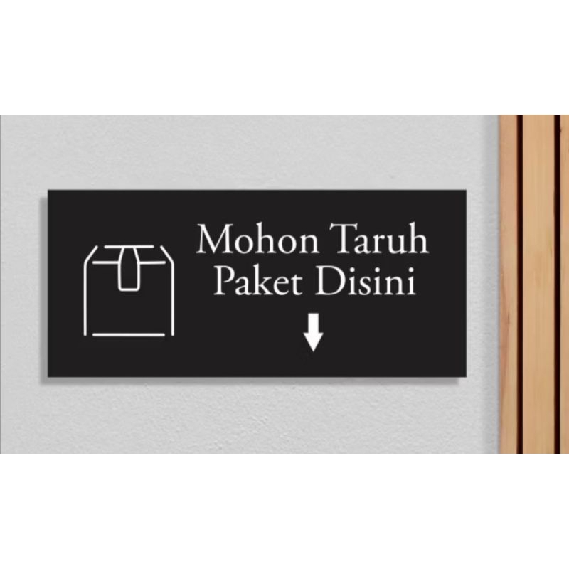 Jual Sign Dinding Akrilik Mohon Taruh Paket Disini 20X9Cm | Shopee ...