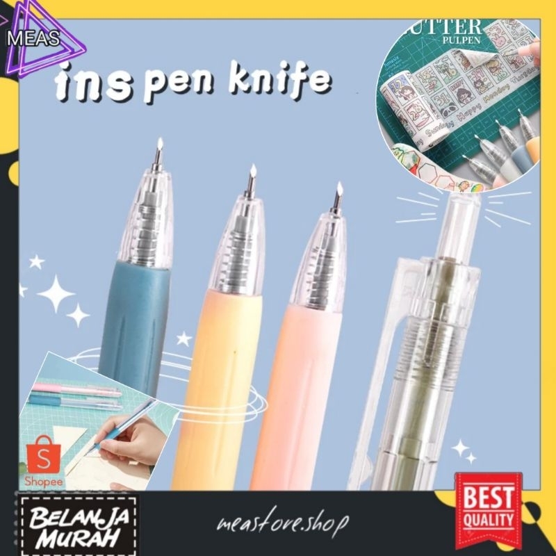 Jual MEASTORE Pulpen Pisau Pencil Knifes Cutter Pena Pisau Stiker Pisau ...