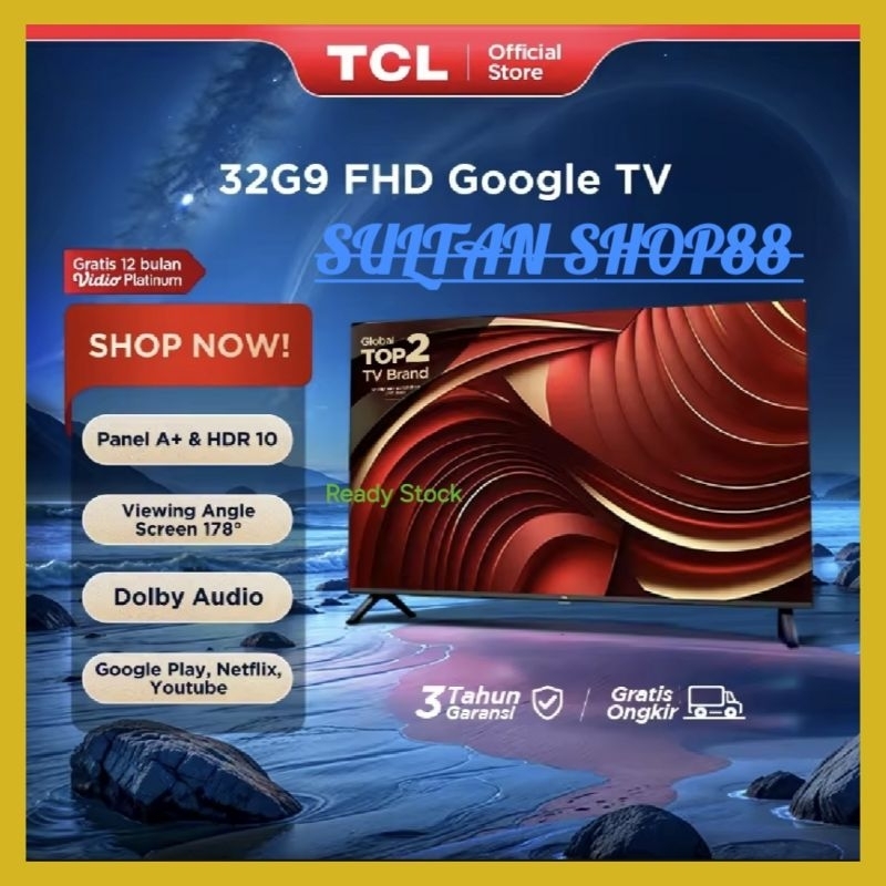 Jual TCL 32G9 32 INCH GOOGLE TV FULL HD DOLBY AUDIO I TCL GOOGLE TV 32G9 FULL HD HDR 10 DOLBY ...