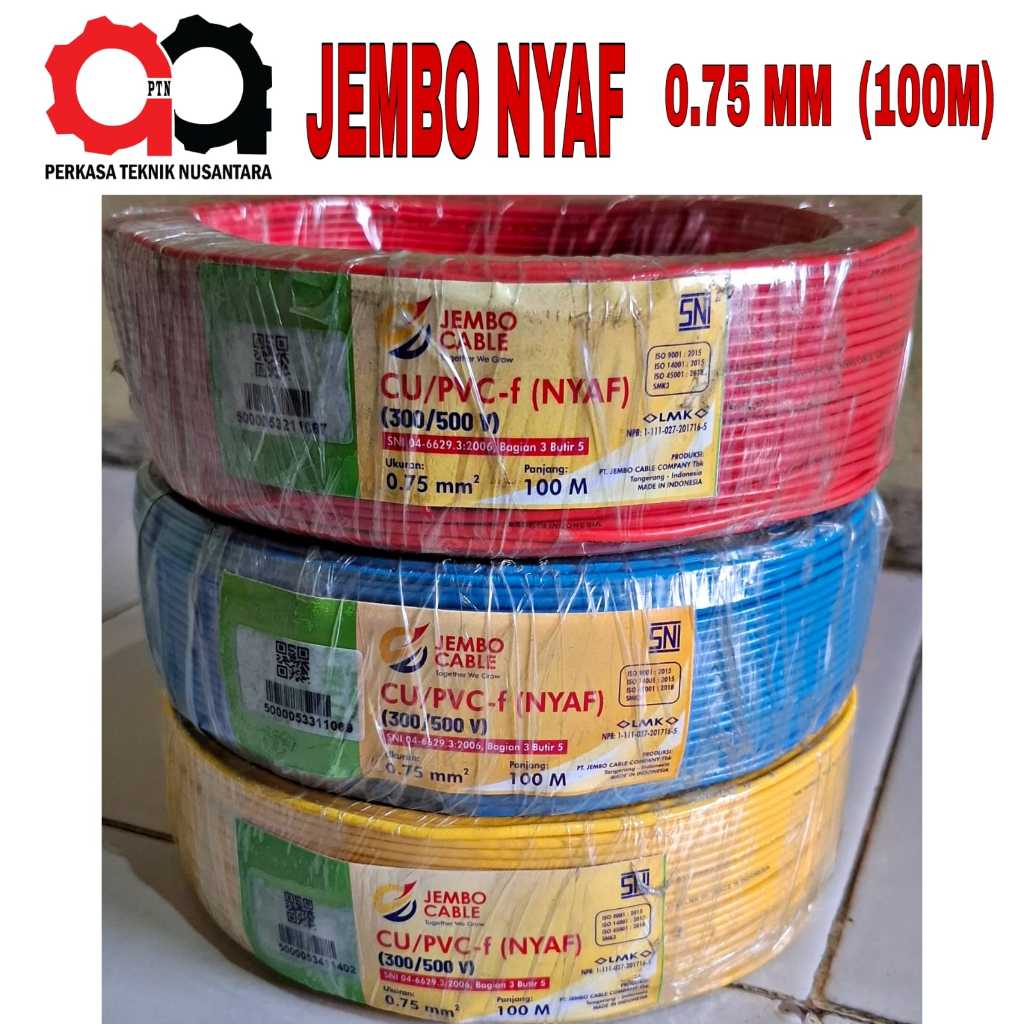 Jual Kabel JEMBO Serabut (NYAF) Ukuran 0.75MM Panjang 100M | Shopee Indonesia