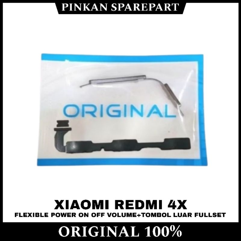 Jual Flexible On Off Volume + Tombol Luar Xiaomi Redmi 4X (FULLSET) | Shopee Indonesia