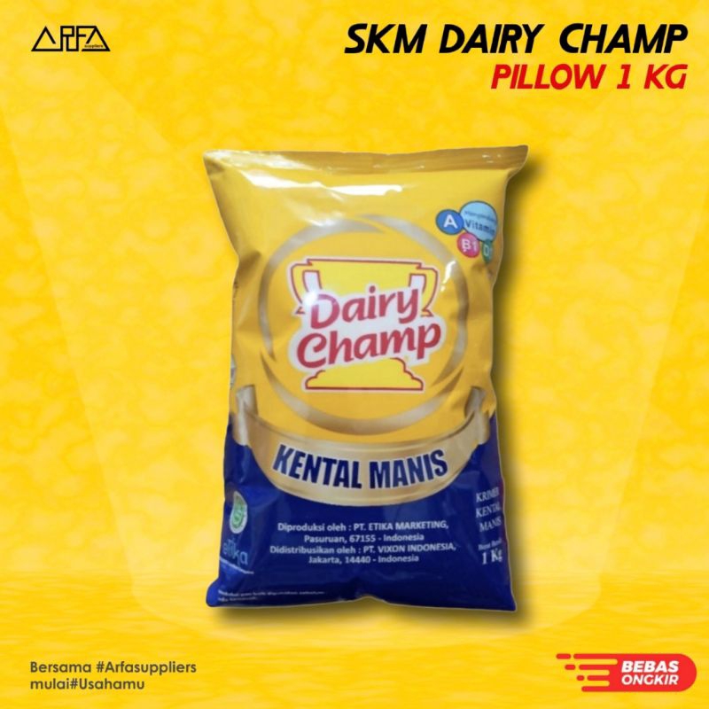 Jual SKM Dairy Champ 1kg Kemasan Bantal satuan dan 1 Dus | Shopee Indonesia