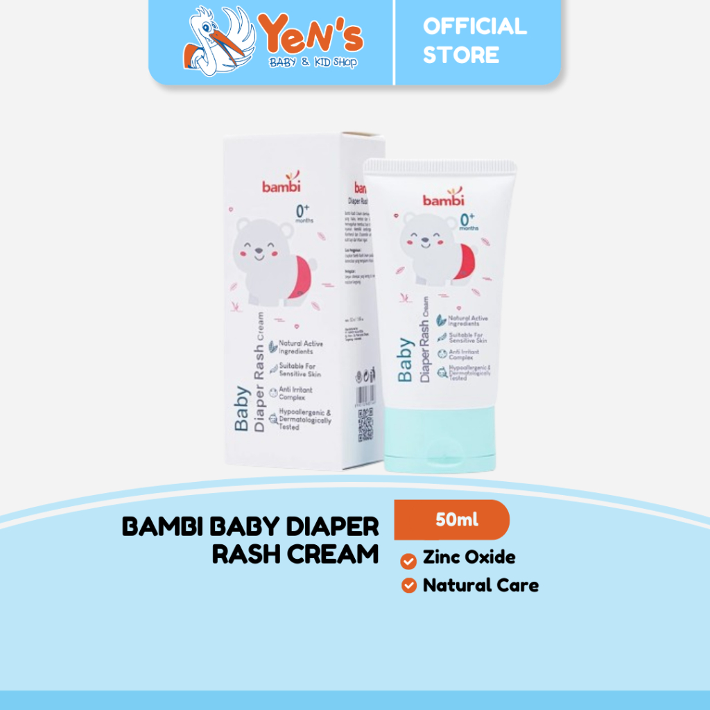 Jual Bambi Baby Diaper Rash Cream 50ml | Krim Ruam Popok / Area Lipatan ...