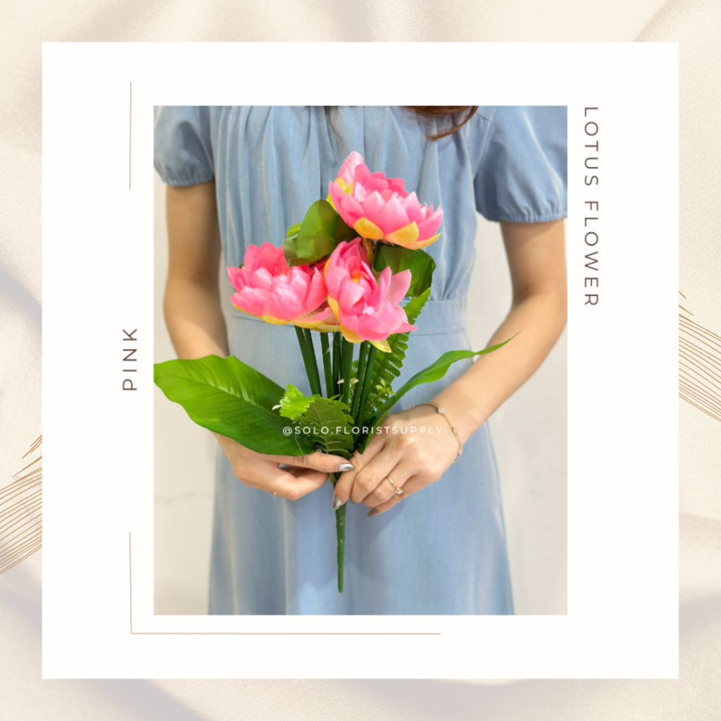 Jual LOTUS FLOWER ARTIFICIAL BUNGA TERATAI PALSU BUNGA PLASTIK DEKORASI ...