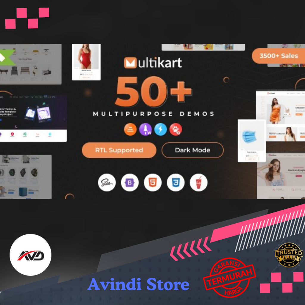 Jual Multikart - eCommerce HTML + Admin + Email + Invoice Template | Shopee Indonesia