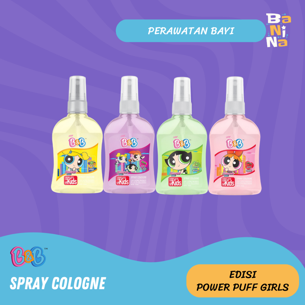 Jual B&B Kids Cologne Edisi Powerpuff Girl Botol Spray 125ml | Shopee ...