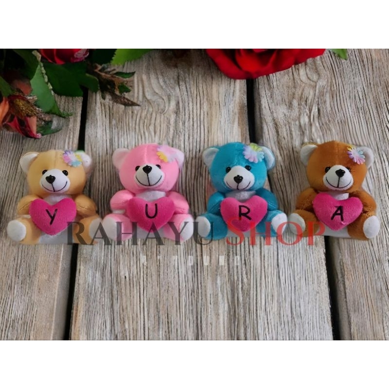 Jual Boneka Bear Buket Hampers Mini 13 CM Inisial Nama | Shopee Indonesia