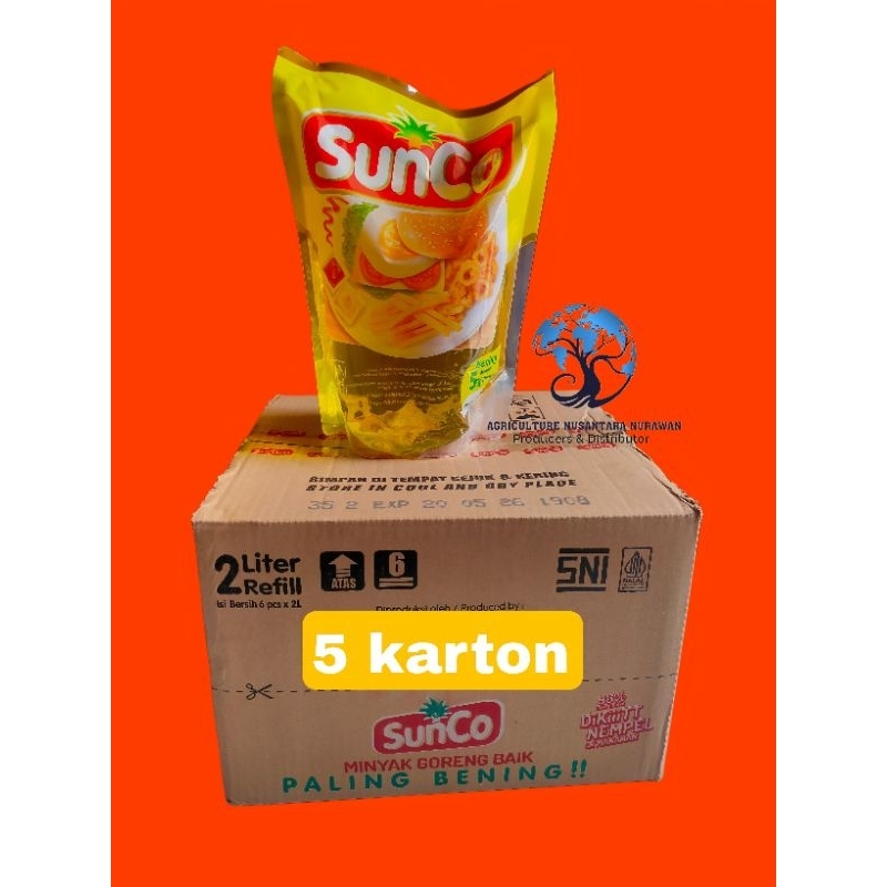 Jual Minyak Sunco 2 Liter KARDUS BARU (5 karton & 13 karton) | Shopee ...