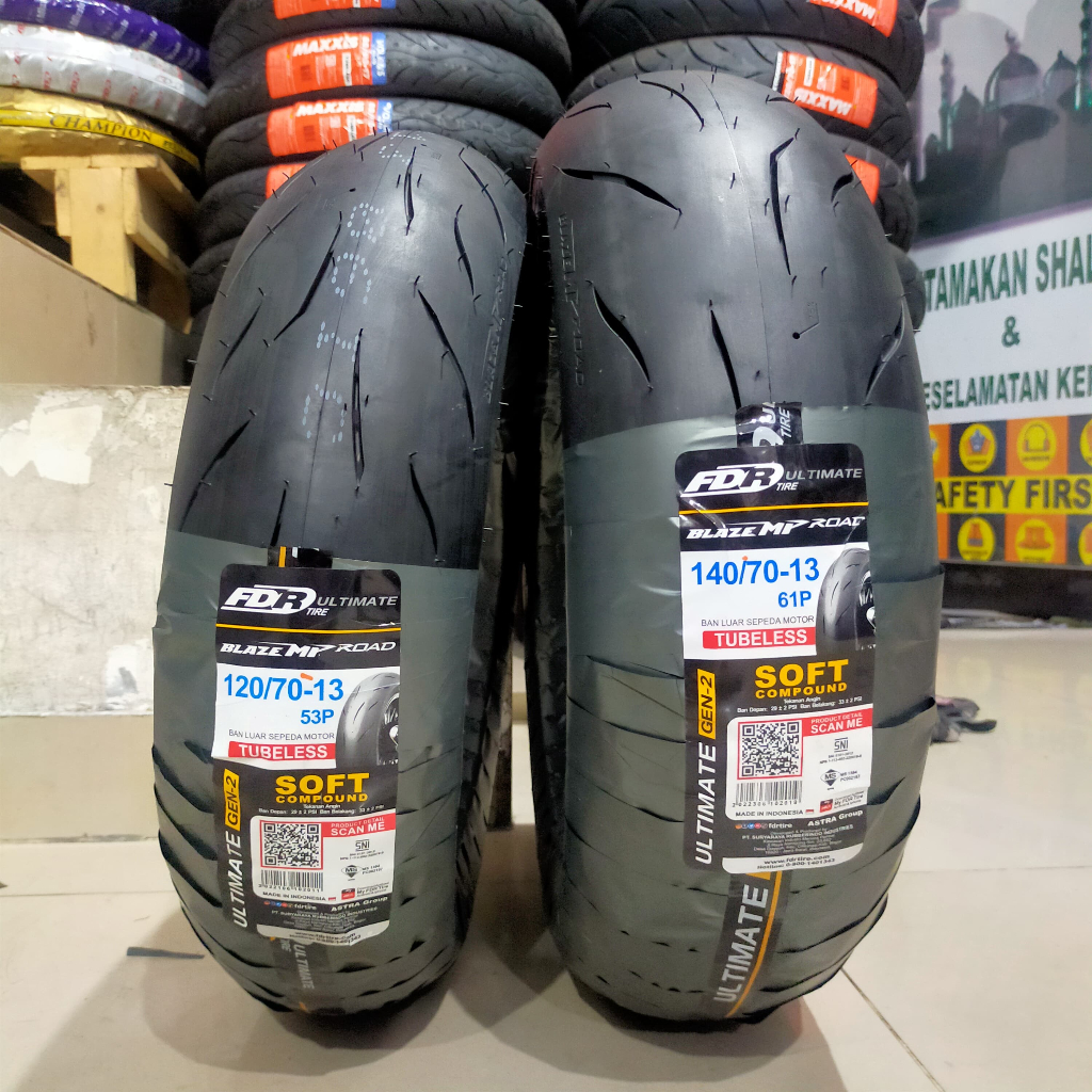 Jual Paket Ban Motor FDR Blaze MP 120/70-13 Dan 140/70-13 Road Soft ...