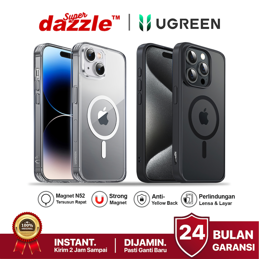 Jual [ TERLARIS ] UGREEN Case Magsafe Wireless Charging iPhone 14 15 16 ...