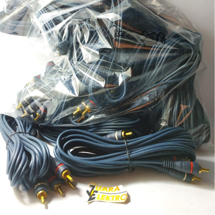 Jual Kabel 2 RCA - 2 RCA 3 Meter BIRU TD 203 BLG RAYDEN Kabel 2R 2R 3M Padat Biru | Shopee Indonesia