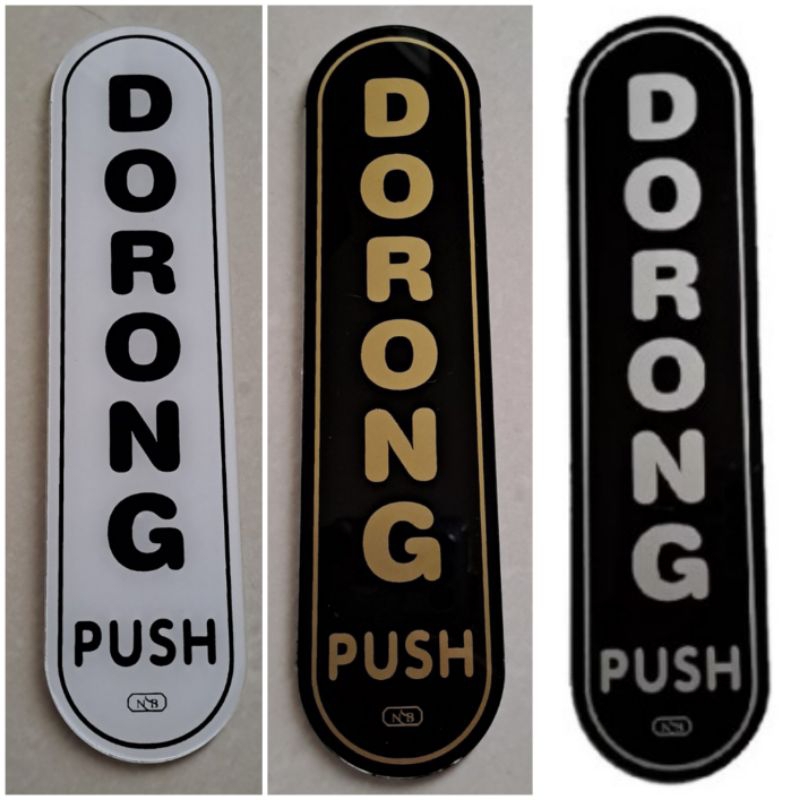 Jual Label Acrylic Kecil / Label Akrilik Kecil 5x20cm- Dorong_Push ...