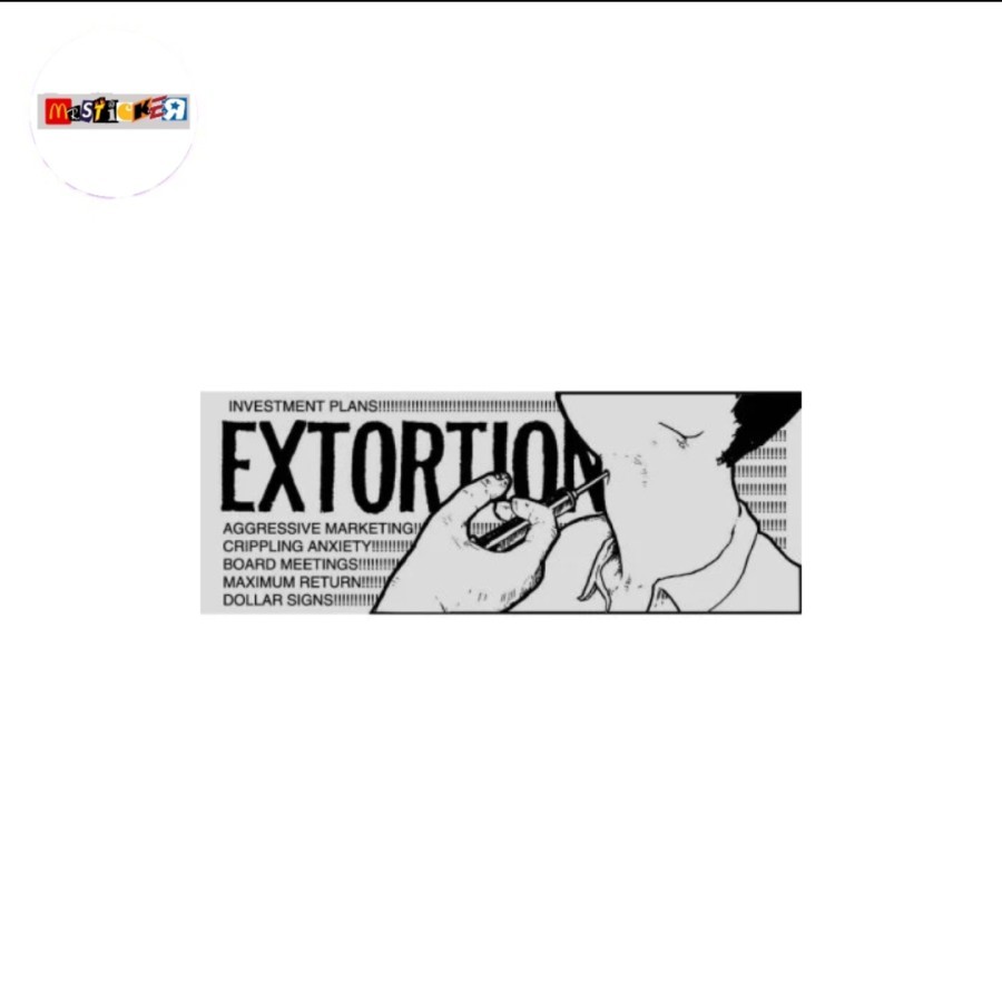 Jual sticker band EXTORTION logo stiker fastcore hardcore punk ...